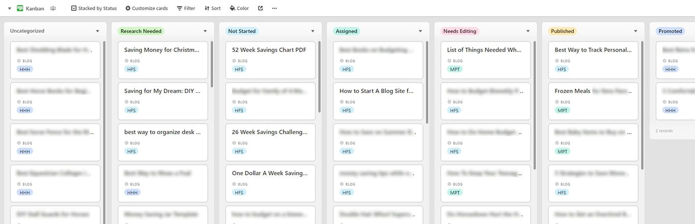 DIY $15 Kanban Board for Managing Your Blog - Hassle Free Savings