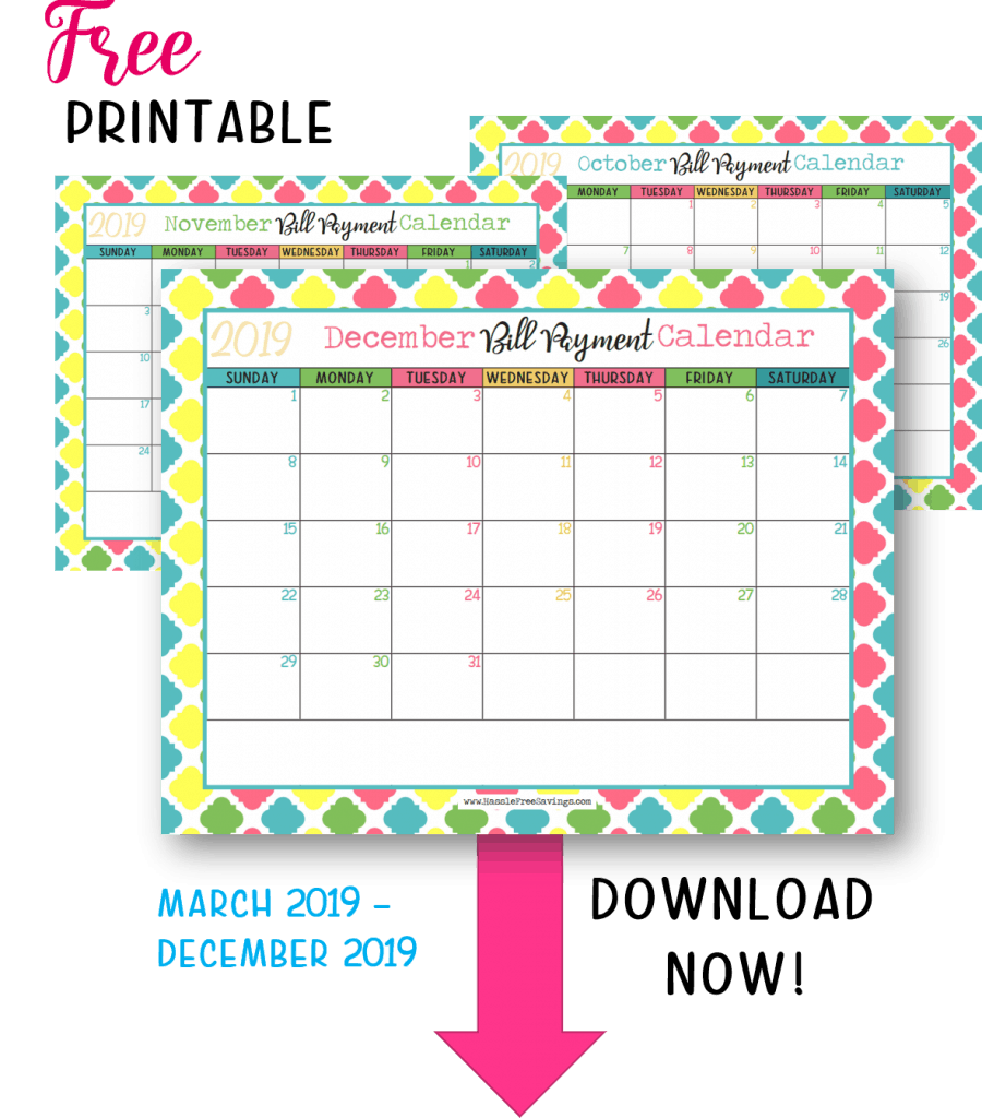 Free Printable Budget Calendar Rytedaddy