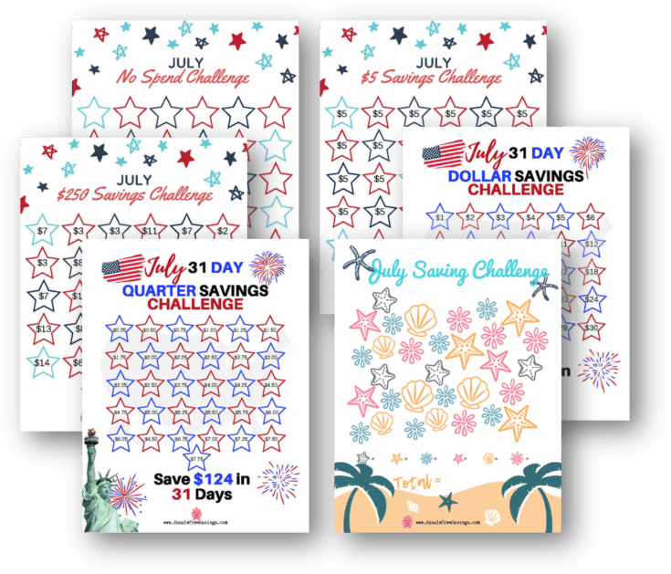 July Money Saving Challenges - Hassle Free Savings