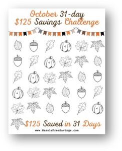 October Money Saving Challenges - Hassle Free Savings