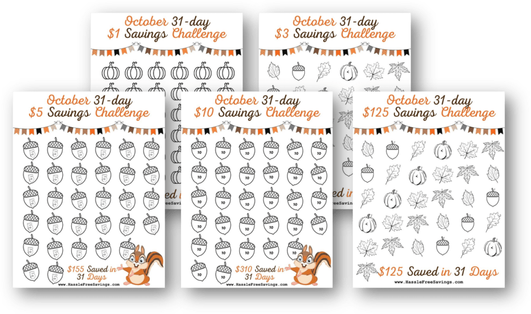October Money Saving Challenges - Hassle Free Savings