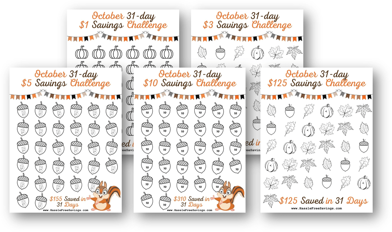 October Money Saving Challenges - Hassle Free Savings