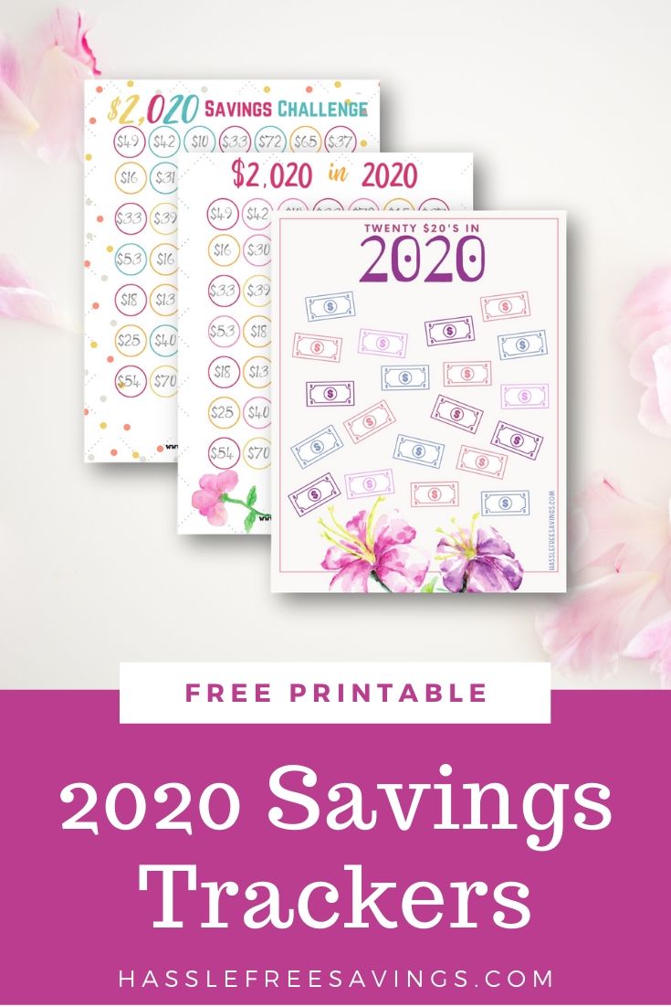 2020 Money Saving Challenges with Free Printables - Hassle Free Savings