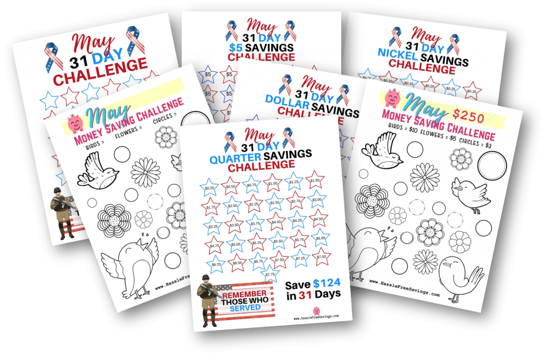 May Savings Challenges - Hassle Free Savings