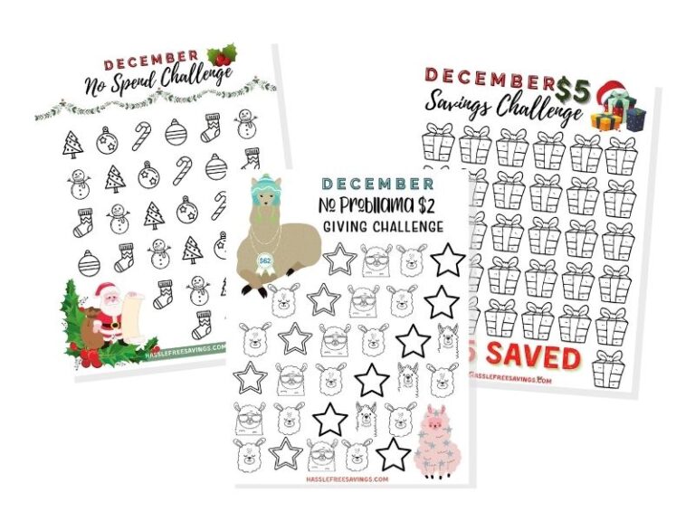 December Money Saving Challenges - Hassle Free Savings
